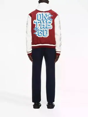 Off-White Lea Appliqué Varsity Jacket