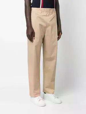 LANEUS Taupe Stretch-cotton Tapered Trousers