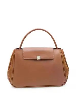 COCCINELLE Suede-panelled Leather Shoulder Bag - Brown