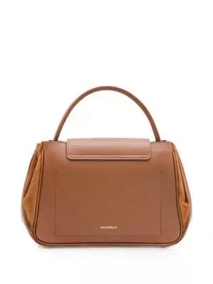 COCCINELLE Suede-panelled Leather Shoulder Bag - Brown
