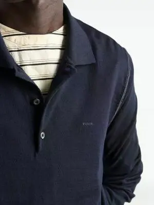 Prada Long-sleeved Wool Polo Sweater