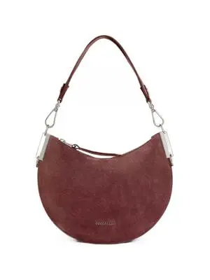 COCCINELLE Sunup Suede Crescent-shaped Shoulder Bag - Brown