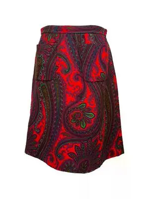 Miu Miu Paisley-print A-line Mini Skirt - Red