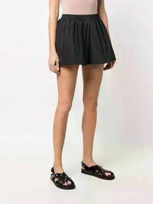 Red Valentino Pleated Flared Shorts