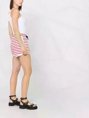 Red Valentino Drawstring-waist Striped Shorts