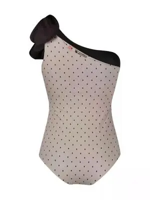 Red Valentino Point D'esprit-print Swimsuit