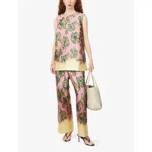 ALEMAIS Faye Floral Satin Tunic Top - Multi
