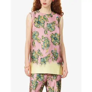ALEMAIS Faye Floral Satin Tunic Top - Multi