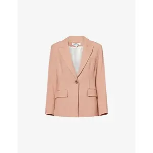 Veronica Beard Isaac Dickey Single-breasted Woven Jacket - Chai