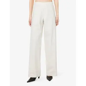 Vince Colette Wide-leg Cotton Trousers