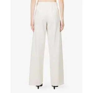 Vince Colette Wide-leg Cotton Trousers