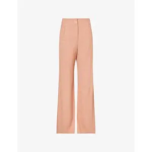 Veronica Beard Jude Wide-leg Woven Trousers - Chai