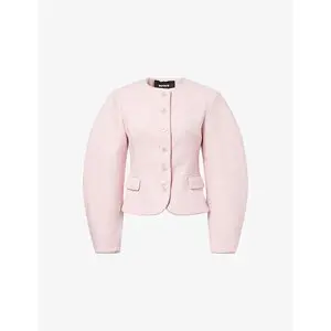 ROTATE BY BIRGER CHRISTENSEN Cocoon Flap-pocket Woven Jacket - Cherry Blossom