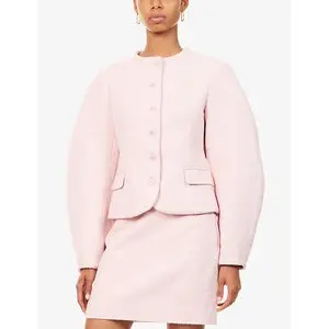 ROTATE BY BIRGER CHRISTENSEN Cocoon Flap-pocket Woven Jacket