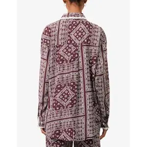 Veronica Beard Lloyd Printed Cotton-blend Shirt