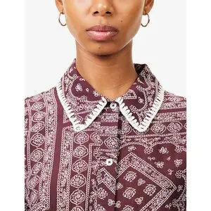 Veronica Beard Lloyd Printed Cotton-blend Shirt