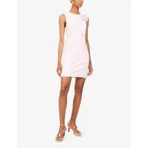 ROTATE BY BIRGER CHRISTENSEN Flower Sleeveless Crepe Mini Dress