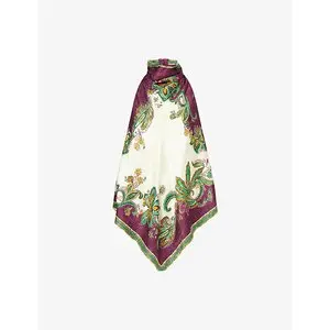 ALEMAIS Ruthie Halter Silk-blend Top - Multi