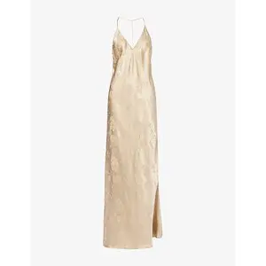 Anna October Justina Backless Satin Maxi Dress