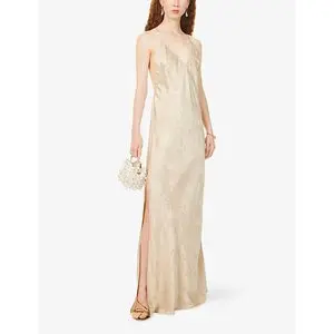 Anna October Justina Backless Satin Maxi Dress