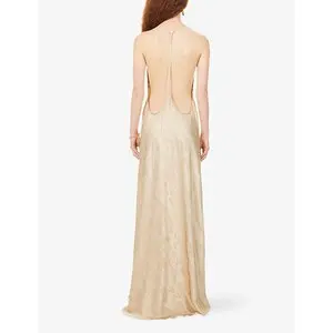 Anna October Justina Backless Satin Maxi Dress