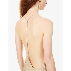 Anna October Justina Backless Satin Maxi Dress