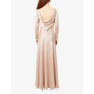 NEEDLE & THREAD Evangeline Cowl-neck Satin Gown