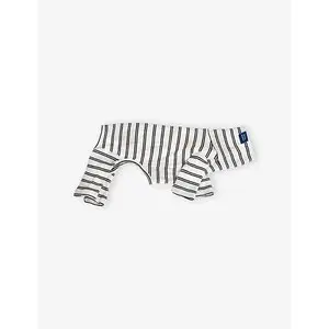 LITTLE BEAST World's Your Oyster Striped Stretch-cotton Onesie - One-color