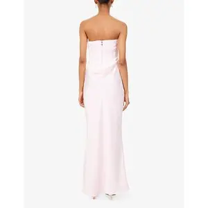 ROTATE BY BIRGER CHRISTENSEN Draped Satin Maxi Dress - Blushing Bride