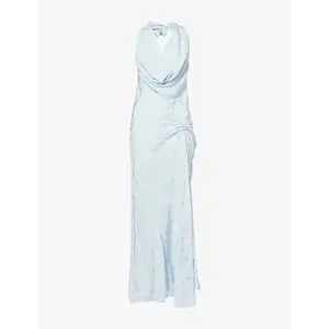 Anna October Kelly Draped Satin Maxi Dress