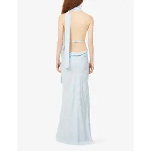 Anna October Kelly Draped Satin Maxi Dress