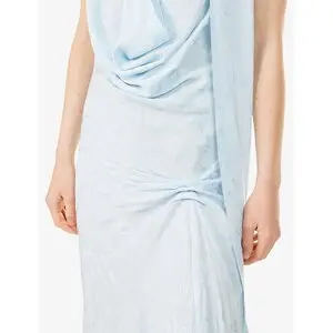 Anna October Kelly Draped Satin Maxi Dress