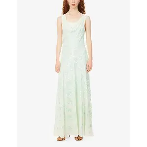 NEEDLE & THREAD Freya Georgette Sequin-embellished Gown
