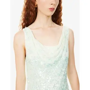 NEEDLE & THREAD Freya Georgette Sequin-embellished Gown