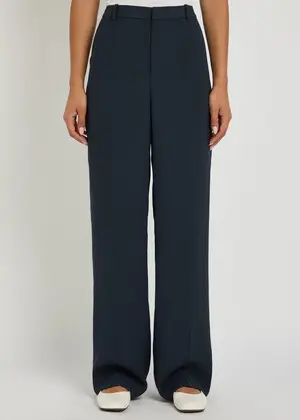 Vince Relaxed Straight-leg Crepe Trousers