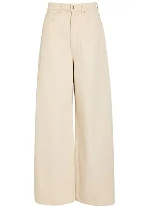 Ossou Slick Wide-leg Denim Jeans