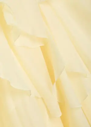 Aje Pandorea Ruffled Chiffon Maxi Dress - Yellow
