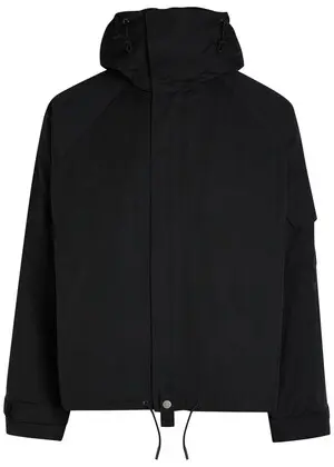 COLE BUXTON Hooded Cotton-blend Jacket - Black