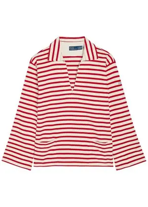 Polo Ralph Lauren Striped Cotton Sweatshirt - Red