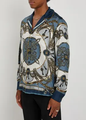 Dolce & Gabbana Printed Silk Shirt