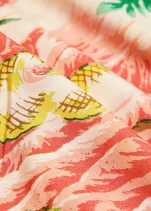 CHERRY LOS ANGELES Hawaiian Vacation Printed Rayon Poplin Shirt - Multi 02