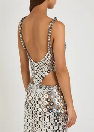 Rabanne Disc Link Metal Cropped Top