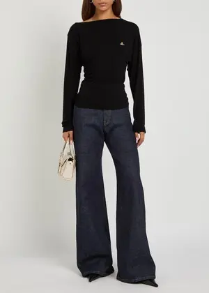 VIVIENNE WESTWOOD Asymmetric Long-sleeve Knit Top
