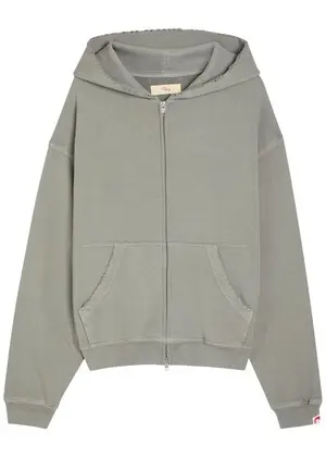 CHERRY LOS ANGELES Distressed Hooded Cotton Sweatshirt