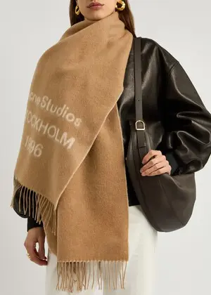 Acne Studios Venus 1996 Logo-intarsia Wool Scarf