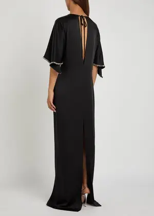 Stella McCartney Embellished Satin-crepe Maxi Dress