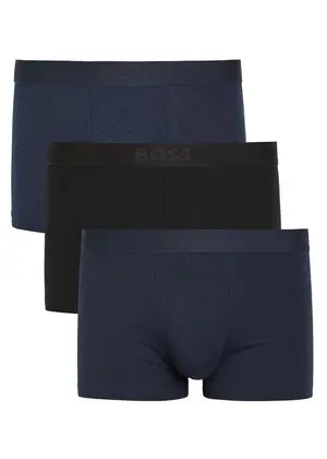 BOSS One Stretch-cotton Boxer Briefs - Navy