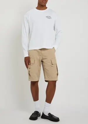 CHERRY LOS ANGELES Paint-splatter Cotton Cargo Shorts