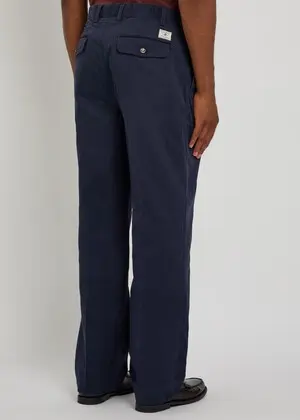 Gant Pleated Cotton-twill Chinos