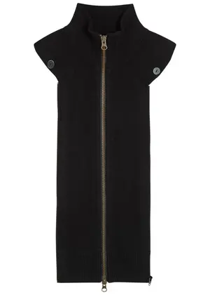 Veronica Beard Uptown Dickey Wool And Cashmere-blend Jacket Insert - Black